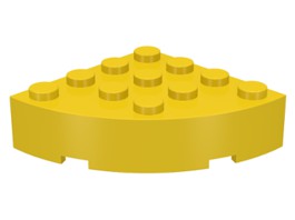 Bricks Round :: Bricks Round :: 2577 Yellow Brick, Round Corner 4 x 4 ...