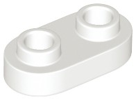 Plates Modified :: 35480 White Plate, Modified 1 x 2 Rounded with 2 ...