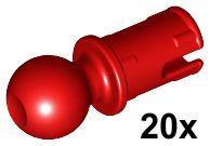 Technic :: Pins + Bush :: 6628#20 Red Technic, Pin with Friction Ridges ...