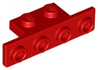 Technic :: Technic plates + Brackets :: 28802 Red Bracket 1 x 2 - 1 x 4 ...