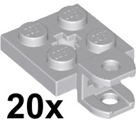 Plates Modified :: 63082#20 Light Bluish Gray Plate, Modified 2 x 2 ...