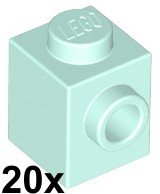 Bricks Modified :: 87087#20 Light Aqua Brick, Modified 1 x 1 with Stud ...