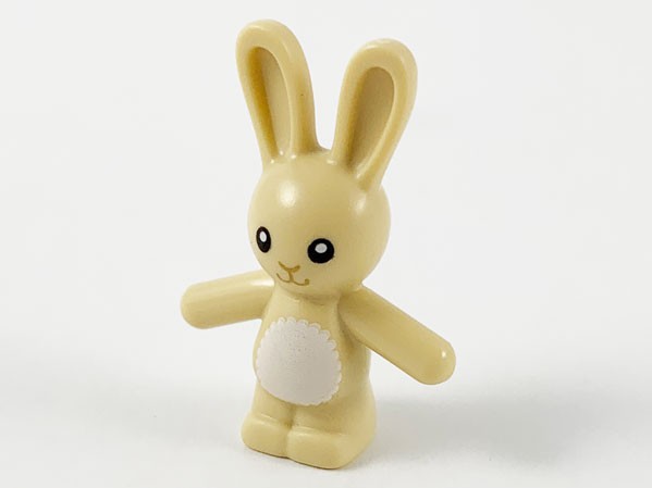 Minifig Parts :: Minifig Parts :: 66965pb01 Tan Bunny / Rabbit Standing ...