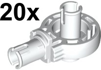 Technic :: Technic Parts :: 47455#20 White Technic Rotation Joint Ball ...