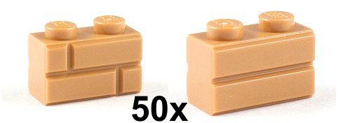 Bricks Modified :: 98283#50 Medium Dark Flesh (=Nougat) Brick, Modified ...